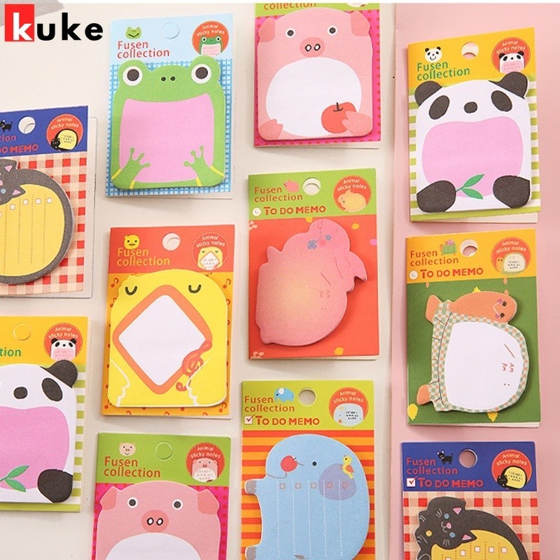 Cute Cartoon Animal Pattern Sticky Note INS Wind Tearable N Times ...