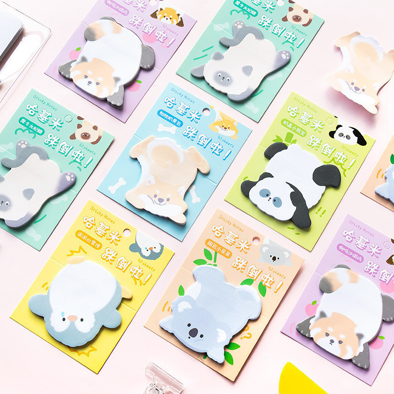 30 Pcs/pack Cute Animal Shaped Sticky Notes Cute Patterns Kawaii Self ...