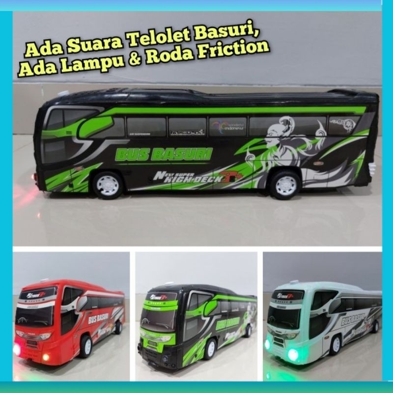 Telolet Basuri Sound Bus Toy Miniature Car Bus Light Children New model ...
