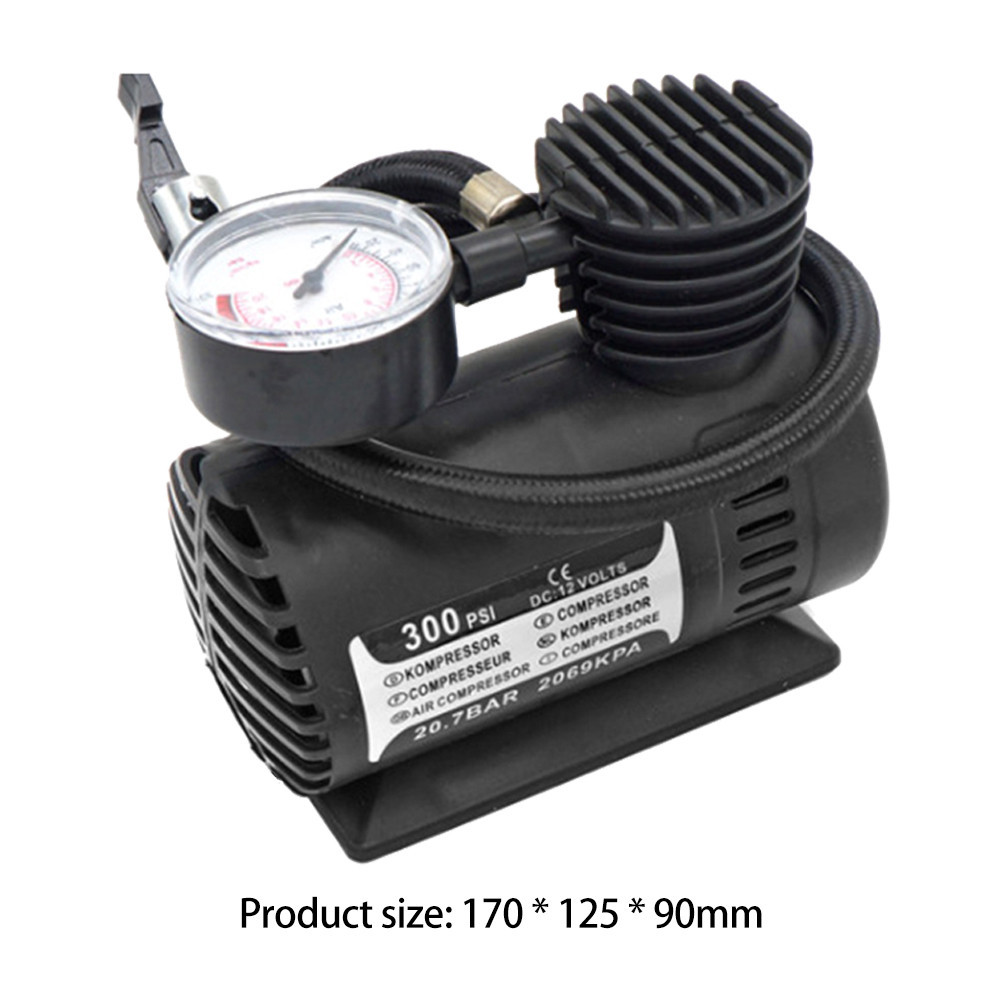 mini 12V Auto air compressor 300 PSI Heavy Duty Portable Car Truck Tyre ...