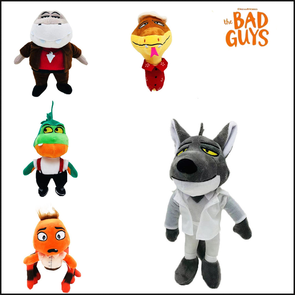 The Bad Guys Plush Toys Hacker Spider, Piranha, and Greedy Snake ...