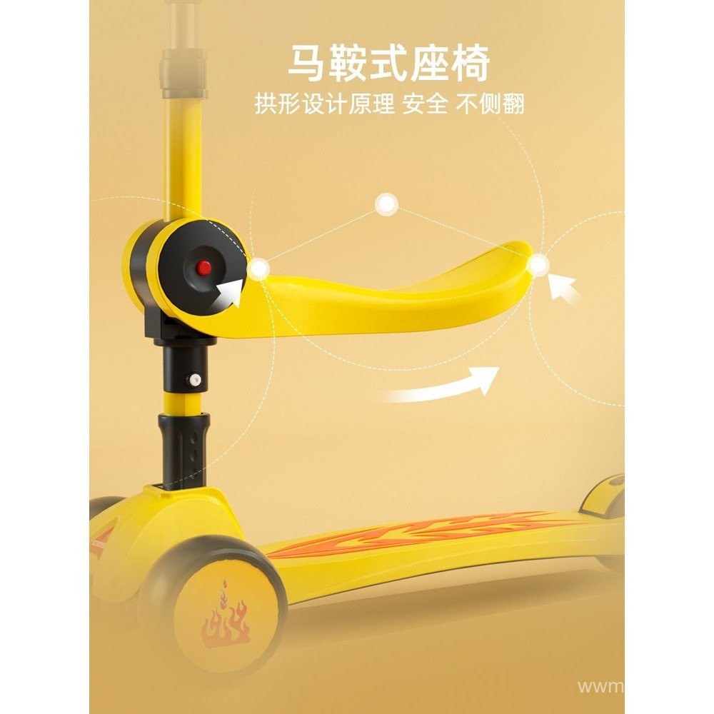 Children's Three-in-One Scooter1-3-6-12Year-Old Boys and Girls Baby ...