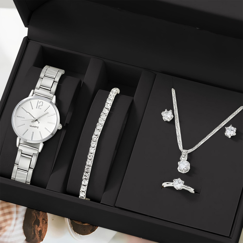 5PCS/Set Ladies Watch Fashion Diamond Watch Quartz Watch+Diamond ...