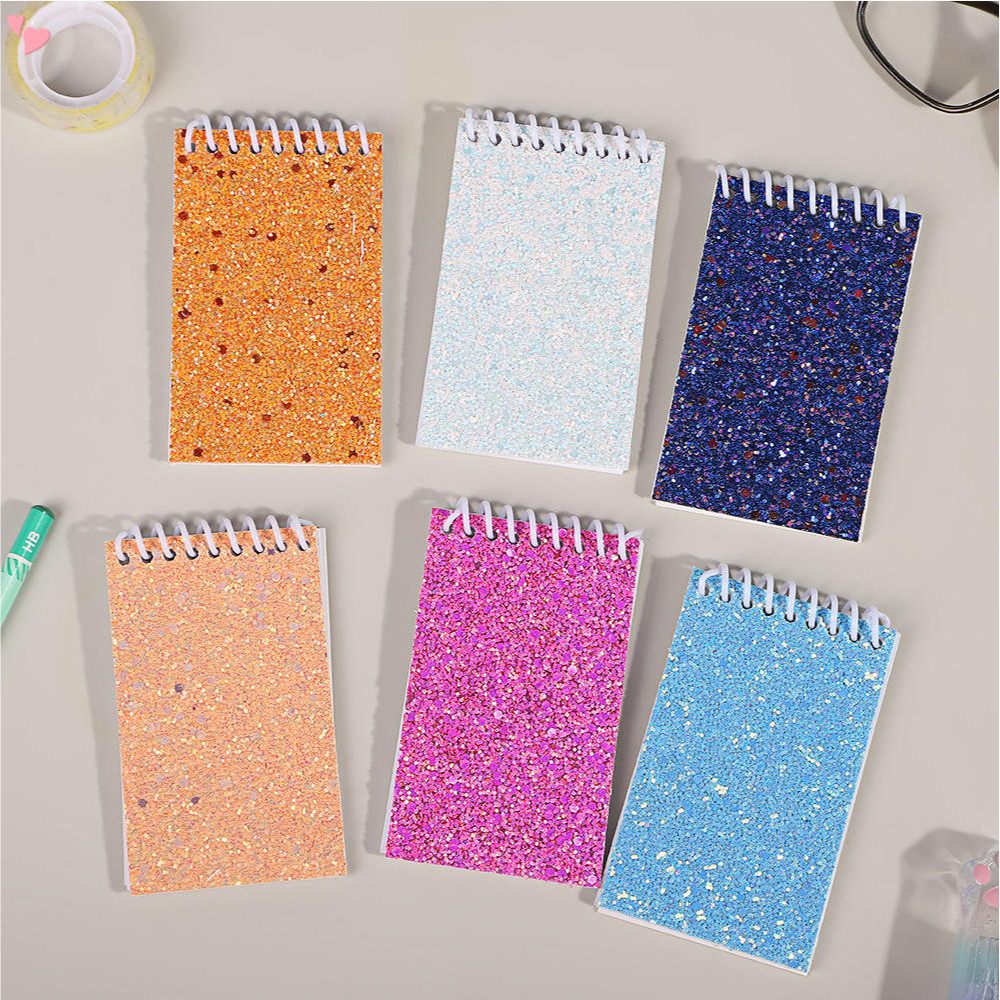Back to School Glitter Mini Notepads for Kids Spiral Prism Small ...