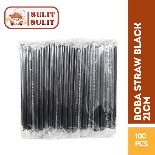 Boba Straw Individual Wrapped 21CM (100PCS) Disposable/ Milktea Straw ...