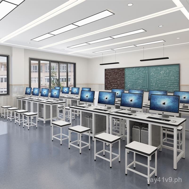 School Computer Room Desk Student Microcomputer Training Class Desk and ...