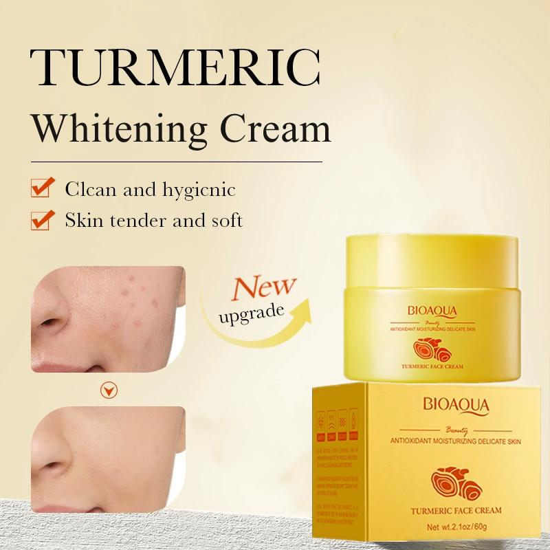 BIOAOUA Turmeric Face Whitening Cream Lighten Dark Skin Acne Spots ...