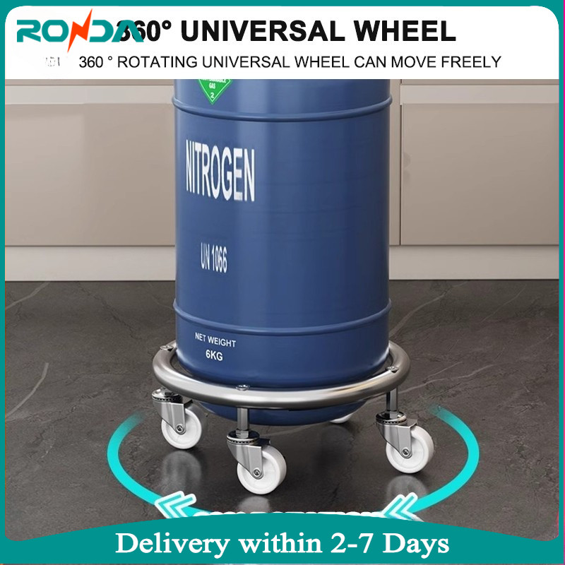 Gas Tank Holder Moveable Rolling Tray Bracket Metal Plant Basin Extra ...