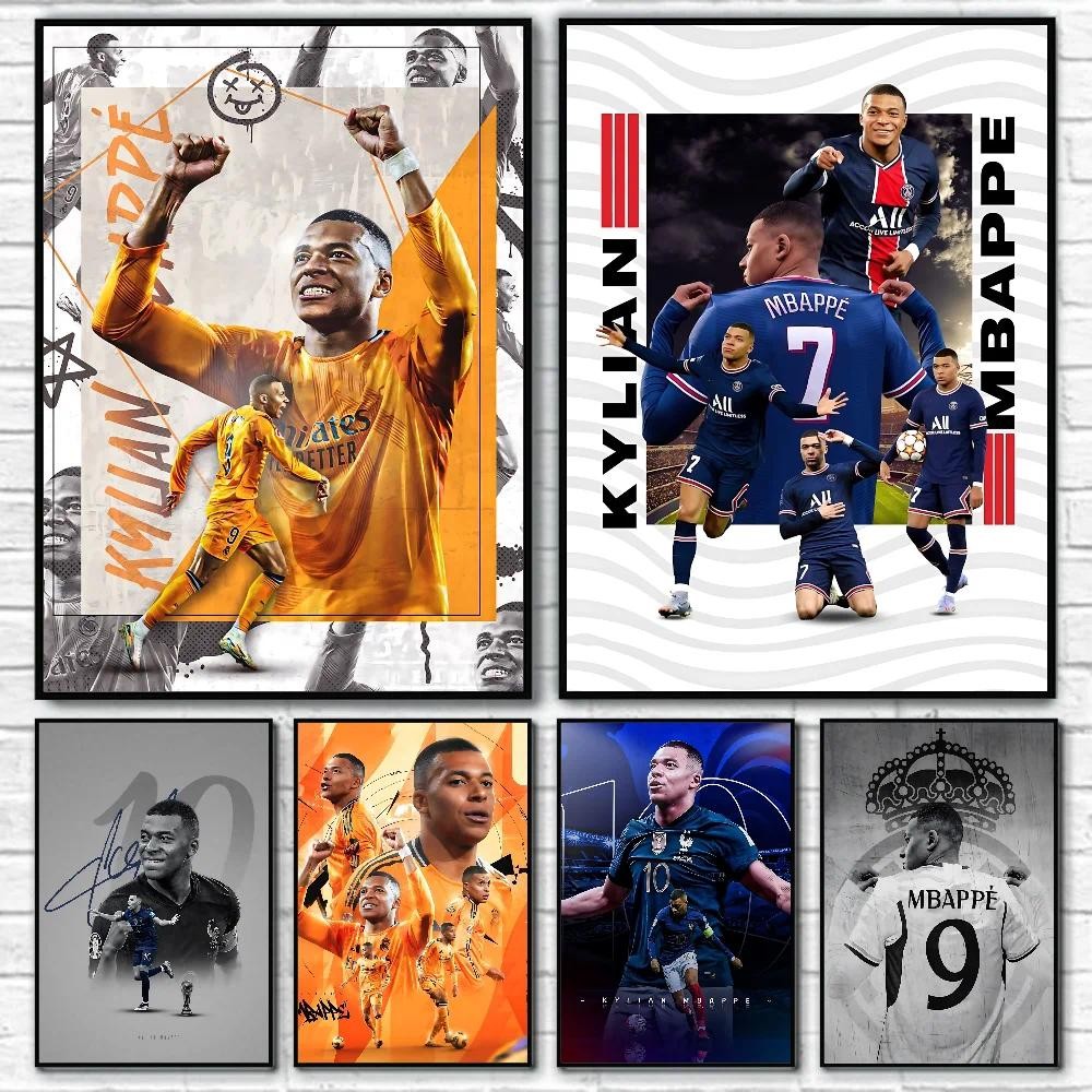 Kylian Mbappe Football Star Poster Selfadhesive Waterproof Paper ...