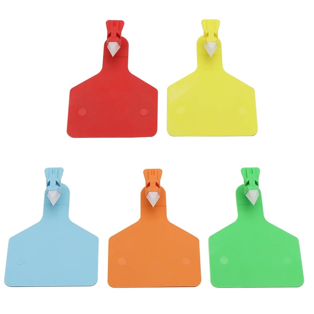 5 pcs 62*82mm Cattle Goat TPU Integrated Ear Tag Wordless Blank Label ...