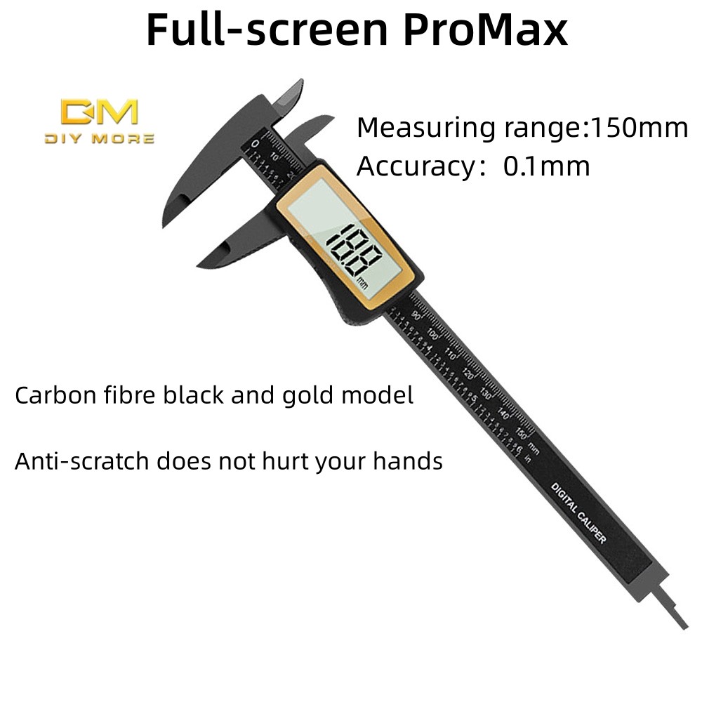 DIYMORE Carbon Fiber Full Screen Electronic Digital Display Vernier ...