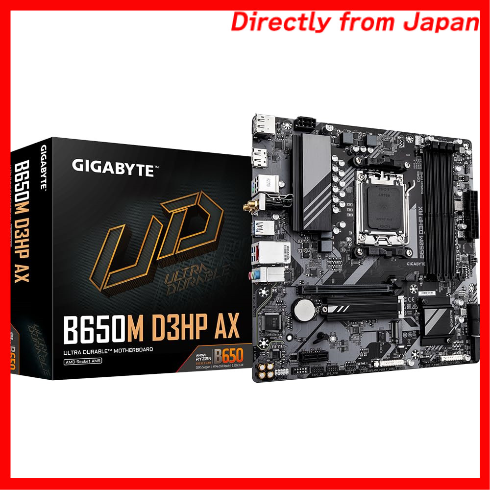 Gigabyte B650M D3HP AX Motherboard - Supports AMD AM5 CPU, 5+2+2 Phase Digital VRM, up to ...