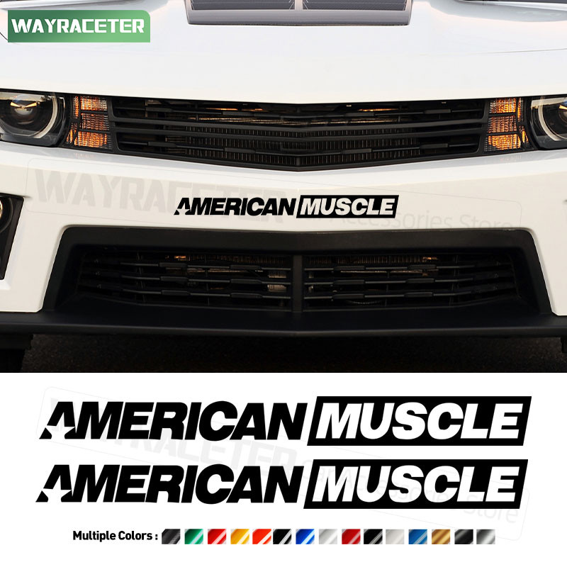 American Muscle Carbon Fiber Vinyl Car Front Bumper Sticker Head Body ...