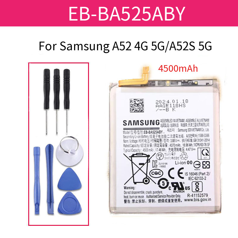 EB-BA525ABY Battery For Samsung Galaxy A52 4G/5G A52S Replacement ...