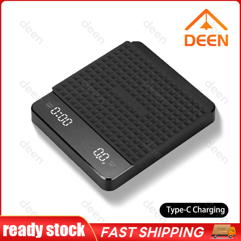 Coffee Scale with Timer 3kg/0.1g Coffee Weighing Scale Rechargeable ...
