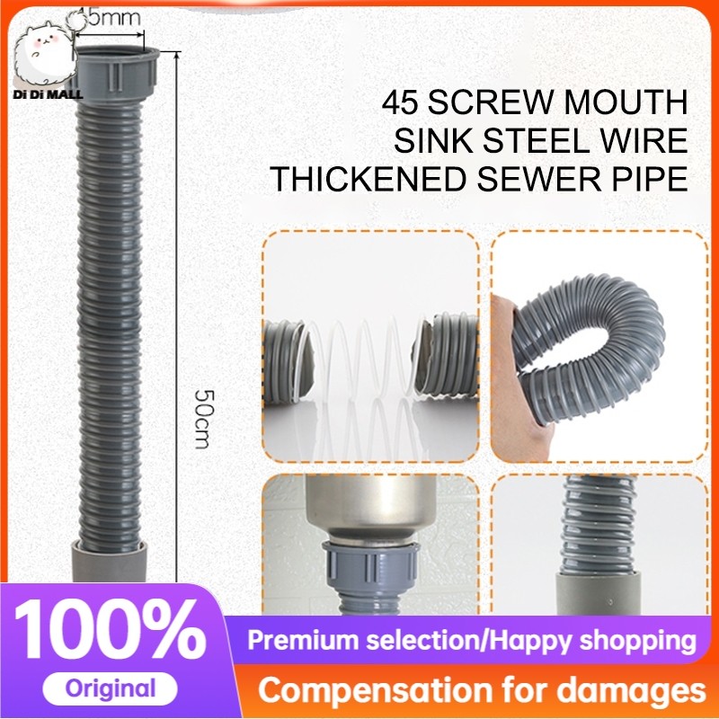 Kitchen Sink Water Connection Hose Drain Pipe 45mm58mm Universal ...