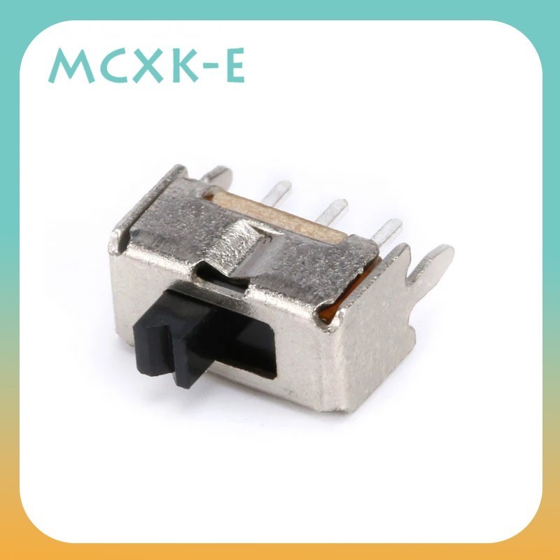 MCXK-E 10Pcs SS12D07 Mini Vertical Slide Switch 1P2T 3 Pin Toggle Switch SMD PCB DPDT Vertical ...