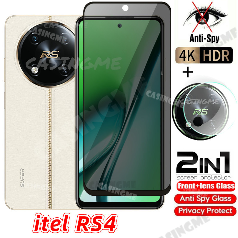 itel RS4 2024 Full Cover Private Screen Protector Anti-Spy For itel RS4 itelRS4 R S4 RS 4 S24 ...