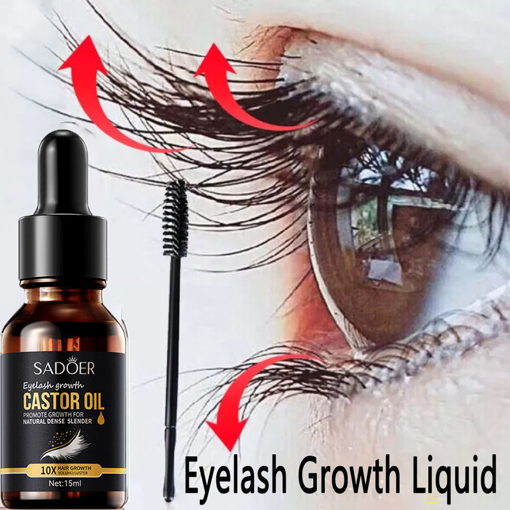Natural Castor Oil Hair Eyebrow Eyelash Growth Essence Natural Plant