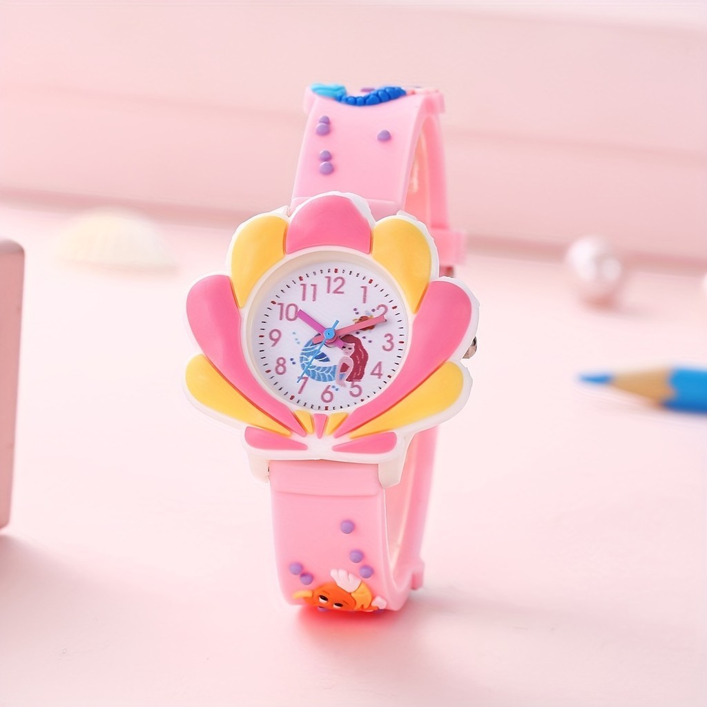 Kegllect Children Cute Watch 3D Colourful Mermaid Shell Dail Cartoon ...