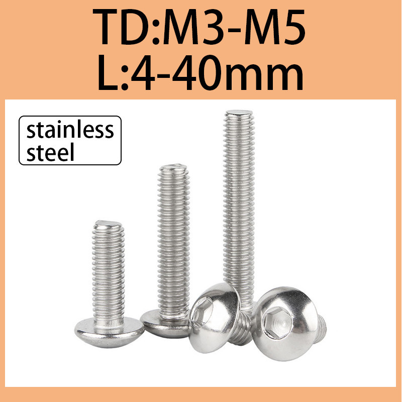 Allen Button Allen Round Head Socket Screw Bolt M3 Screw/M4 Screw/M5 ...