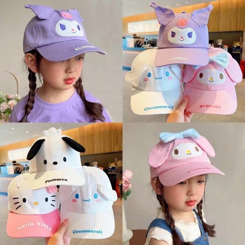 Sanrio Baseball Cap Children Summer Sun Shield Cap Anime Kuromi Cartoon ...