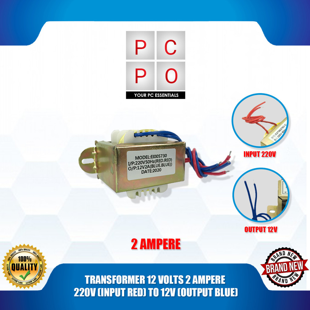 GG+TRANSFORMER 12 VOLTS 2 AMPERE 220V (INPUT RED) TO 12V (OUTPUT BLUE) | Shopee Philippines