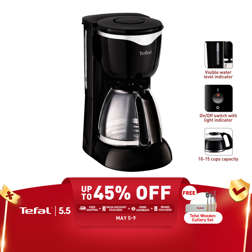 Tefal Perfecta Coffee Maker CM442827 1.25L 10 to 15 Cups | Shopee ...
