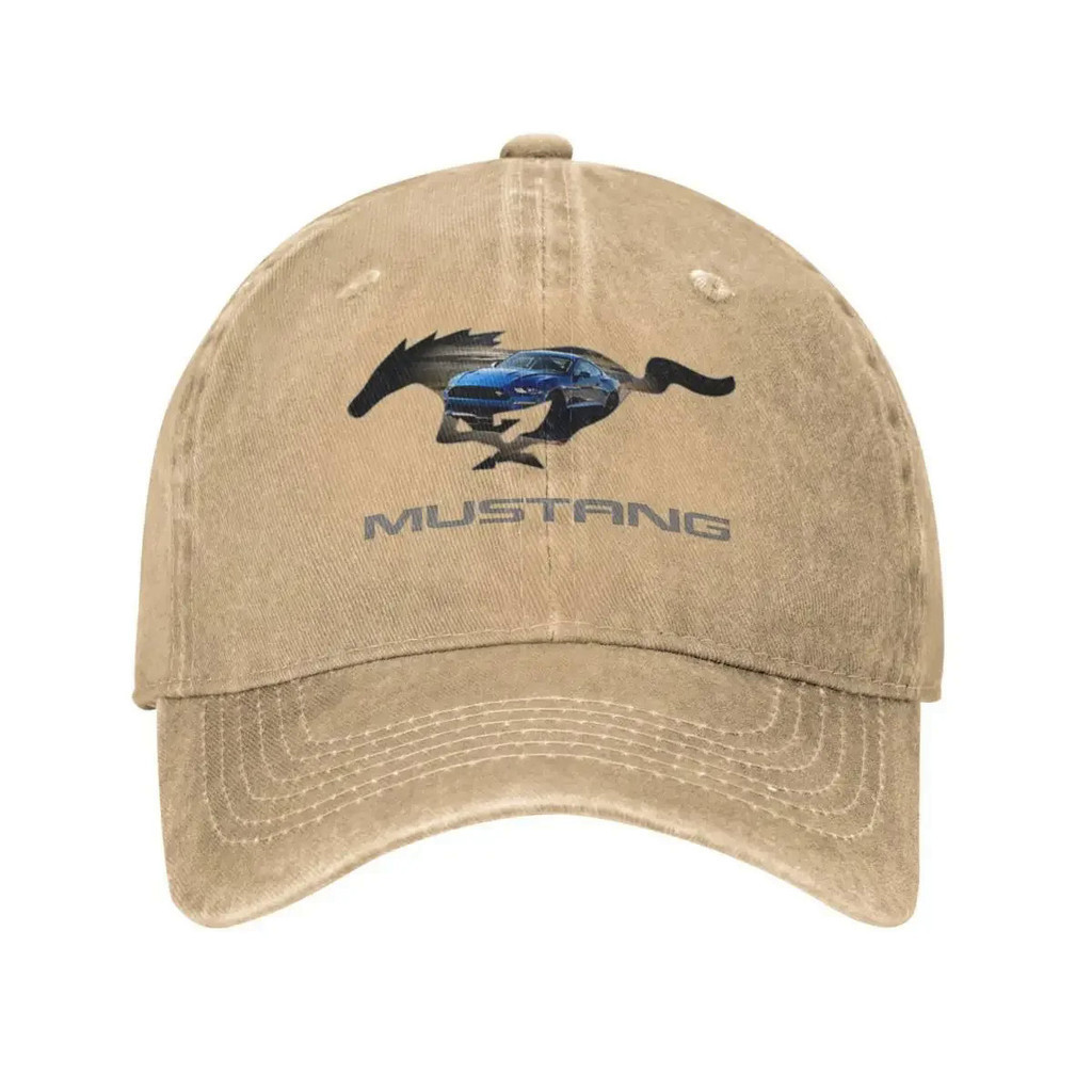 Ford Mustang GT Logo Emblem Design Baseball Caps Denim Fabric Hats ...
