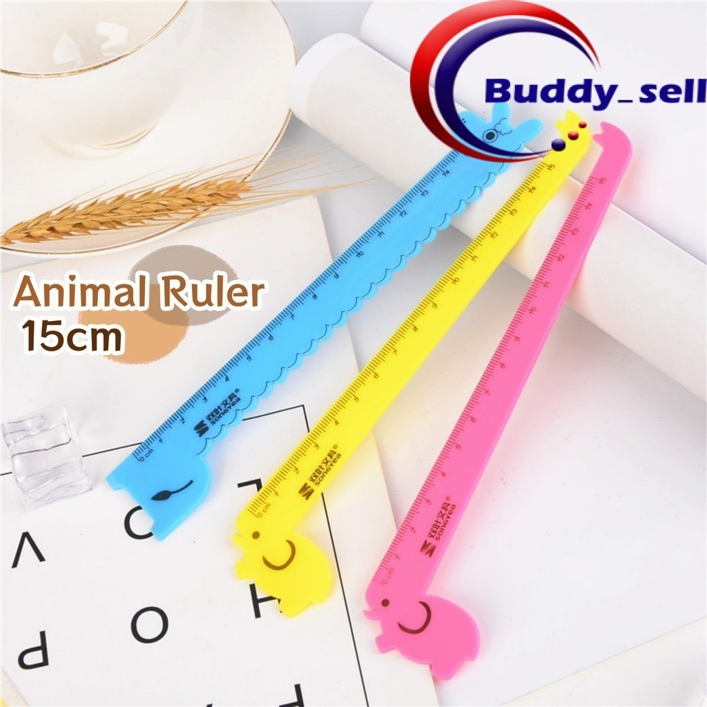 Cute Cartoon 15cm Animal Shape Plastic Ruler Kid School Office Children ...