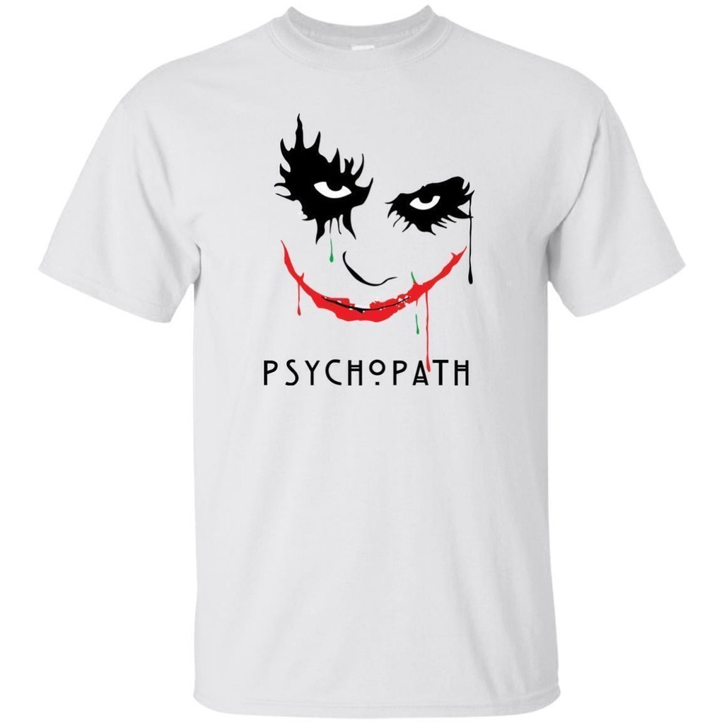 The Joker Heath Ledger The Dark Knight Psychopath Black T Shirt ...