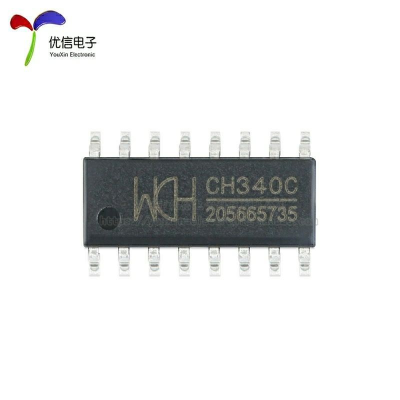 Original genuine patch CH340C SOP-16 USB to serial port IC chip built ...