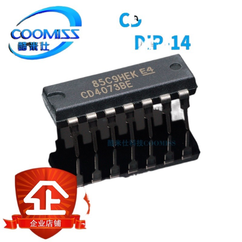 Original CD4073BE DIP14 straight plug 3 input and gate logic chip CMOS ...