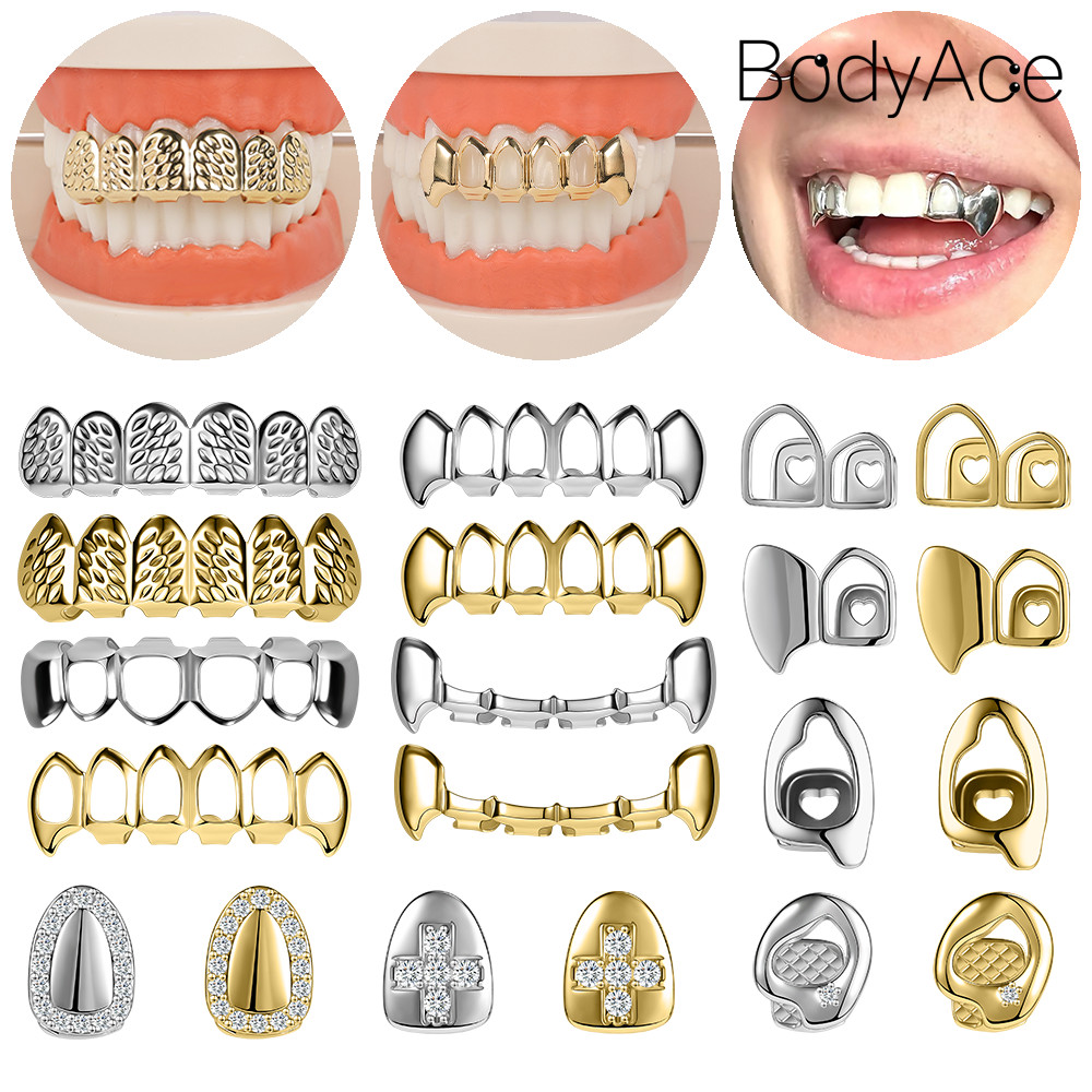 Bodyace Rapper Tooth Cap Polished Teeth Grillz 1PC Crystal Lower Bottom ...