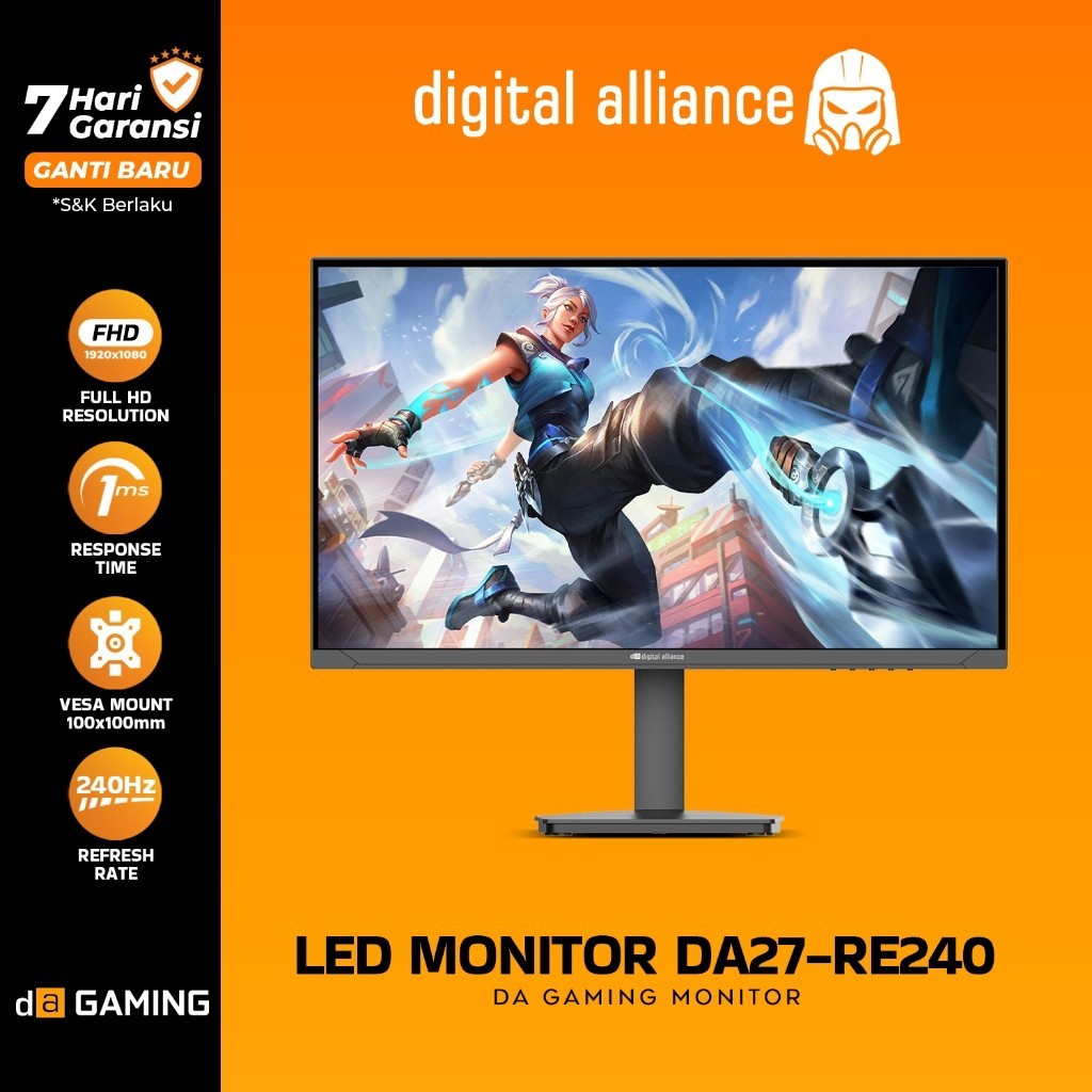Alliance 27" 240Hz IPS FHD 1ms 99% LED Digital Monitor SRGB 5ms HDMI ...