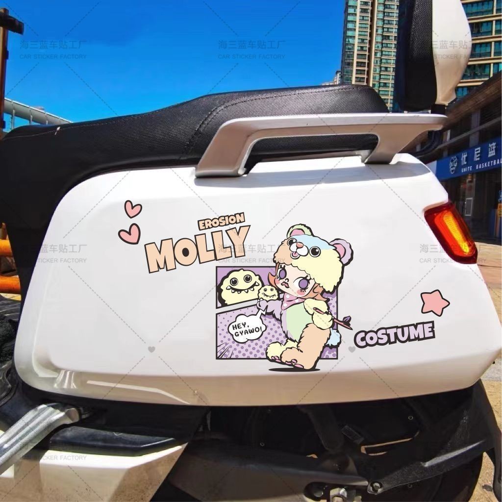 Bubble Mart Stickers Electric Car Stickers Jasmine Mystery Box Cartoon ...