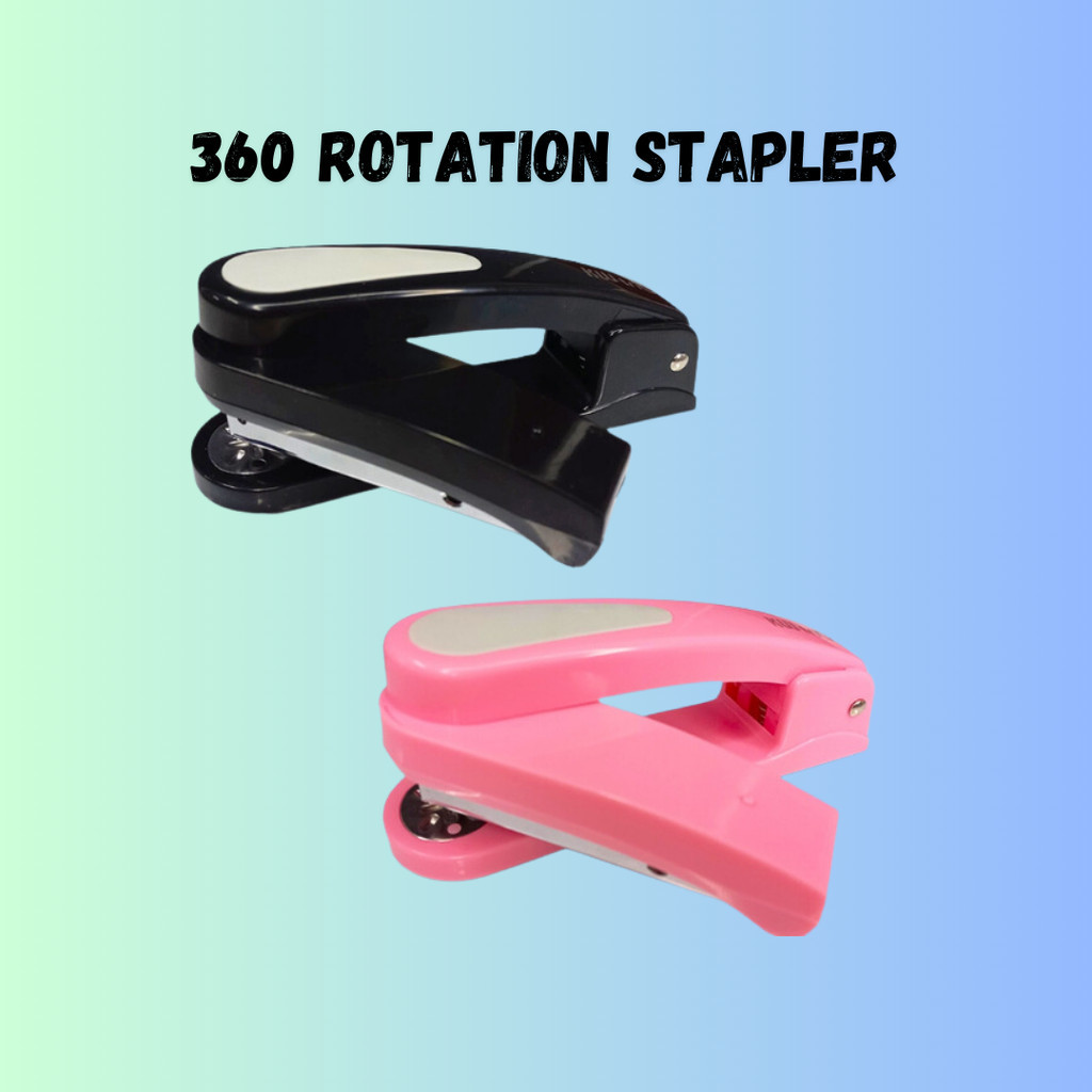 360 Rotation Stapler ( BLACK | PINK) | Shopee Philippines