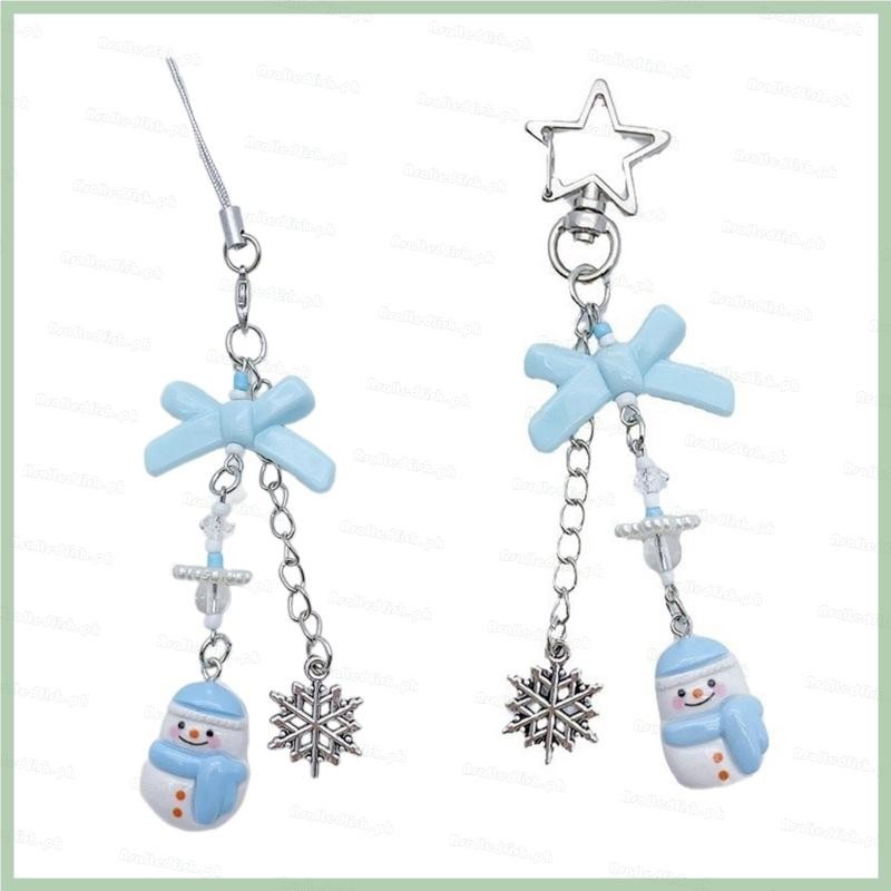 As Snowman Snowflake Pendant Phone Strap Portable Hanging Lanyard for Girls Women | Shopee ...