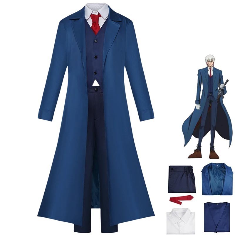 Anime Mashle: Magic and Muscles Kaldo Gehena Cosplay Costume Blue Long ...