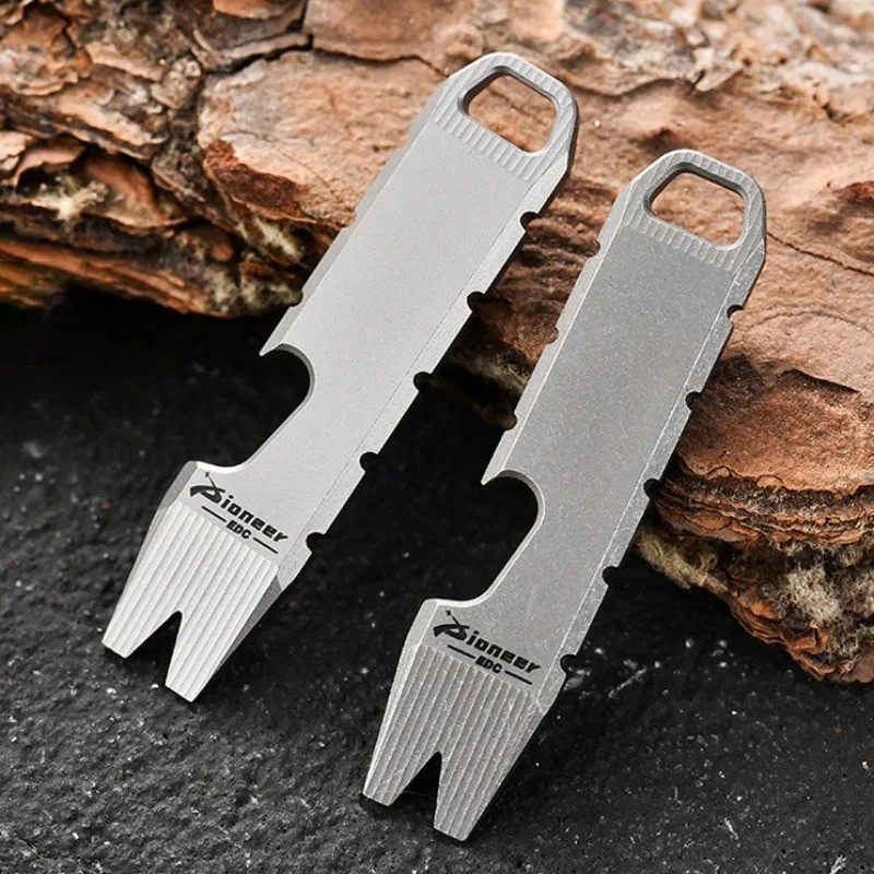 CNEDC Titanium Alloy Crowbar Multifunctional Bottle Opener Outdoor ...