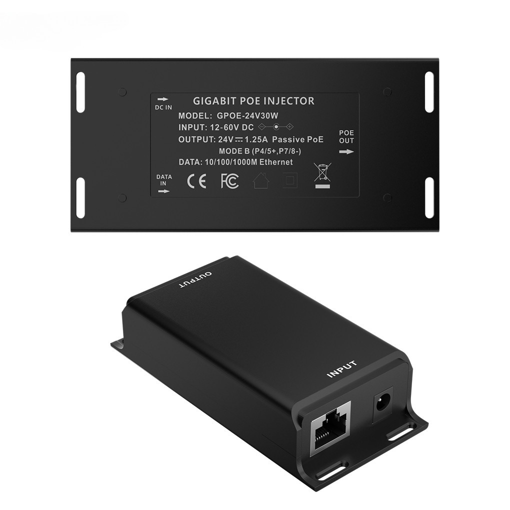 Gigabit PoE Injector 12V to 24V PoE Converter for Solar Conversions 12 ...