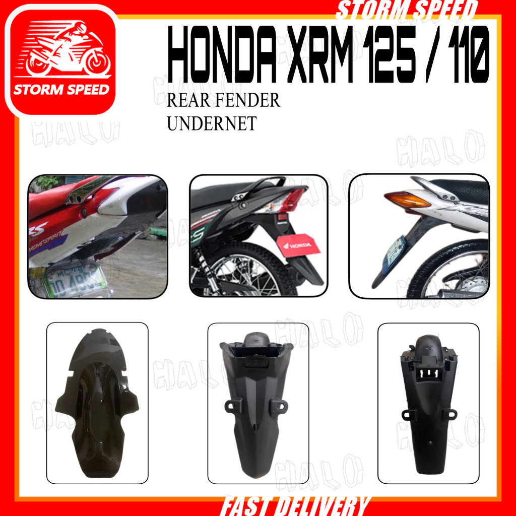 HONDA XRM 110/125 REAR FENDER AND UNDERNET [STORM SPEED] | Shopee ...