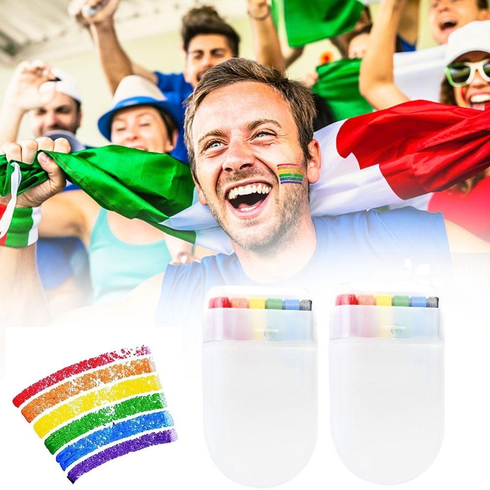 Rainbow Face Paint 6-Color Body Painter Face Rainbow Bar Face Graffiti ...