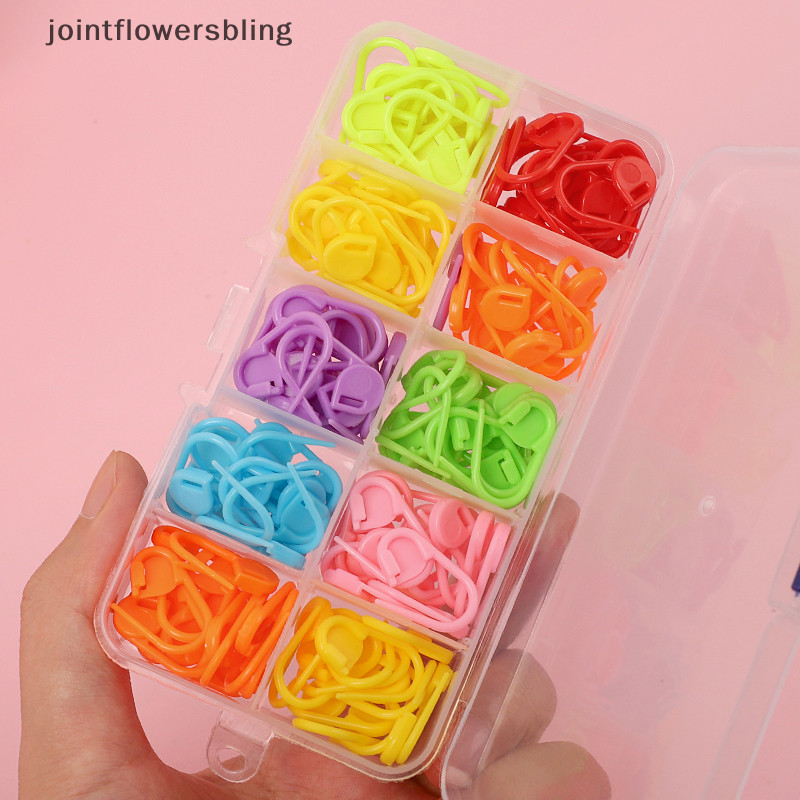 JOPH Multicolor Plastic Safety Pins Knitg Markers Crochet Stitch Clips ...