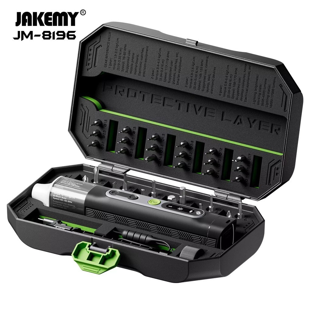Jakemy JM-8196 35in1 Dual Dynamics Precision Electric Screwdriver Set ...