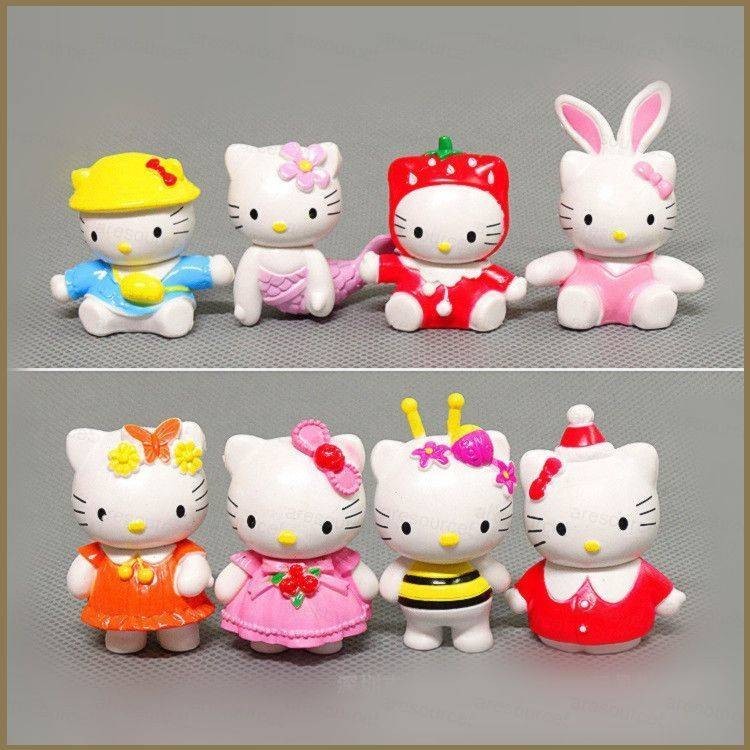 LG 8pcs Hello Kitty Action Figure Kitty White Cat Mermaid Kate Bee ...