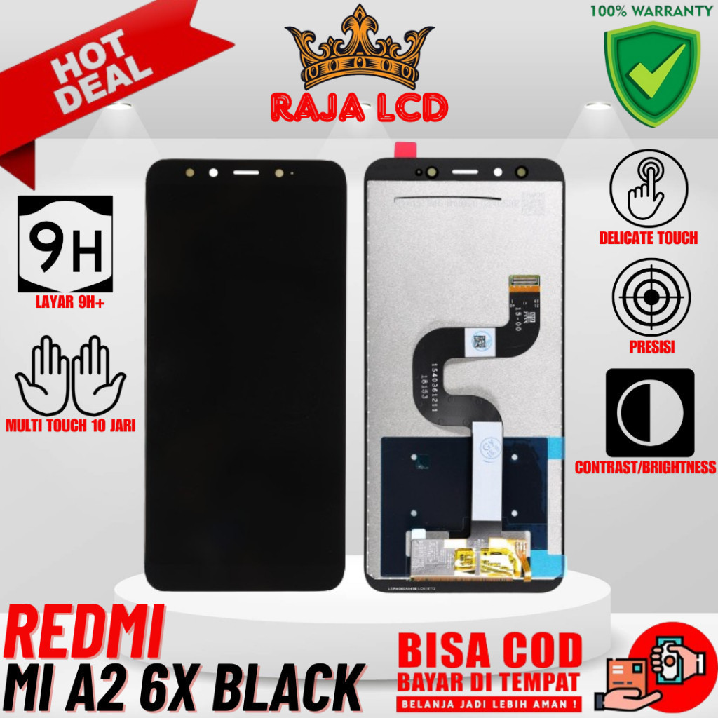 Live [ORIGINAL] LCD REDMI MI A2 6X BLACK WHITE FULLSET TOUCHSCREEN ...