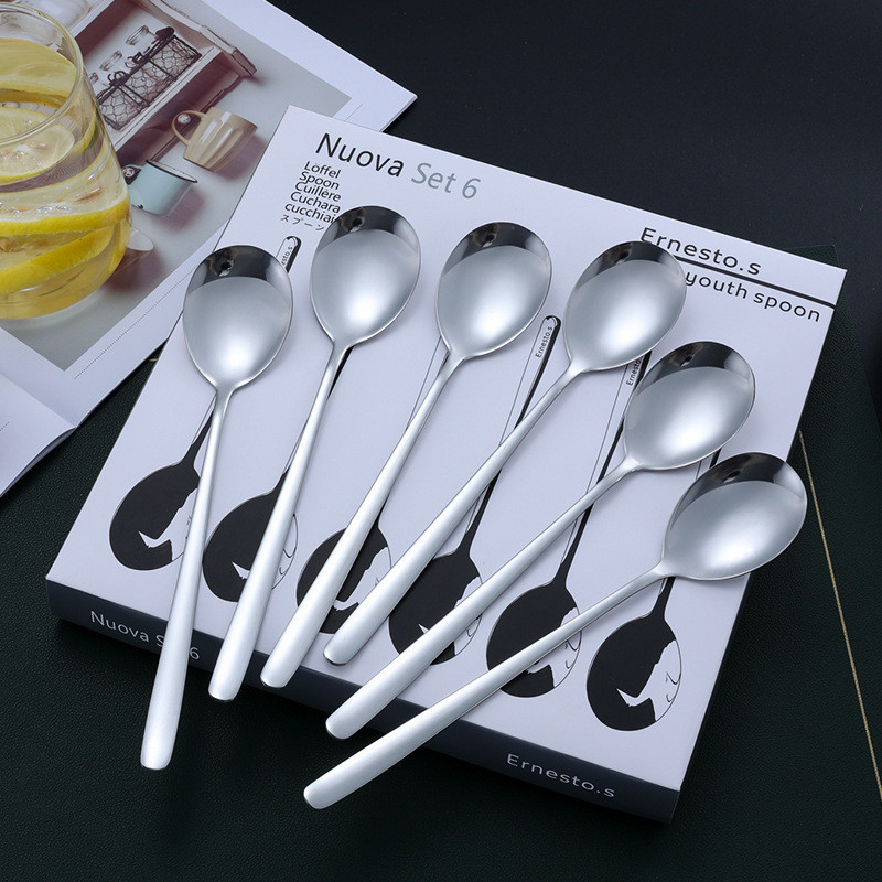 LOYO 6pcs In 1 Set Korean Cutlery Korean Style Flatware Stainless Steel ...