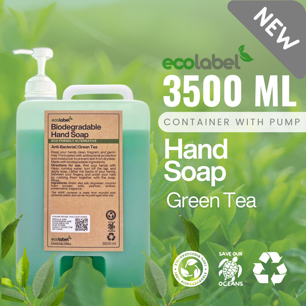 Eco-friendly Liquid Hand Soap Green Tea Scent WITH PUMP 100% ...