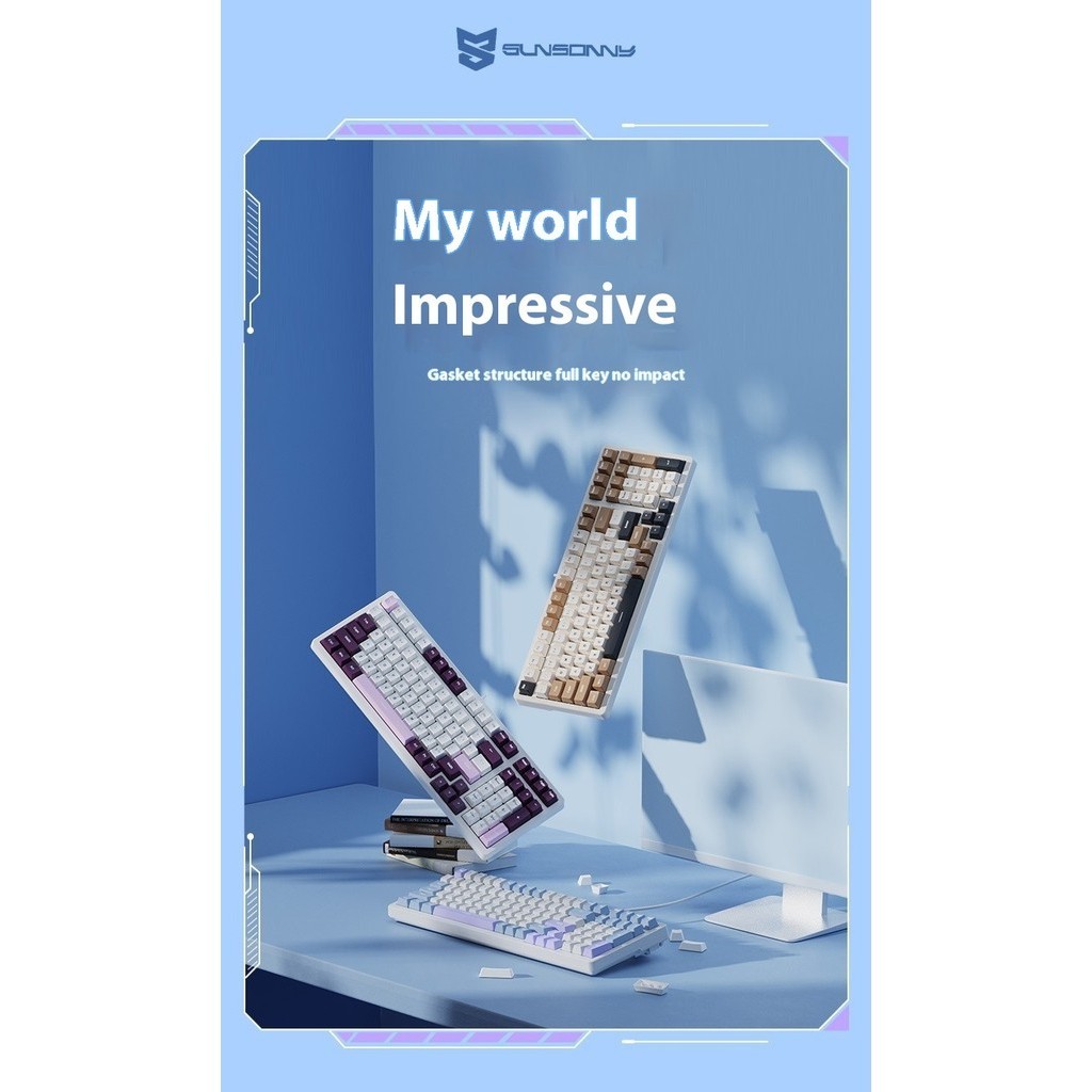 NJ80 Real Mechanical Keyboard Black Tea Axis 98 Key Layout Wired ...